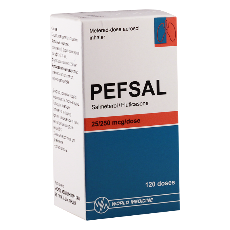 Pefsal 25/250mkg 120d aer - Aversi